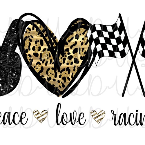 Peace Love Racing Svg Png for Sublimation Racing Sublimation - Etsy
