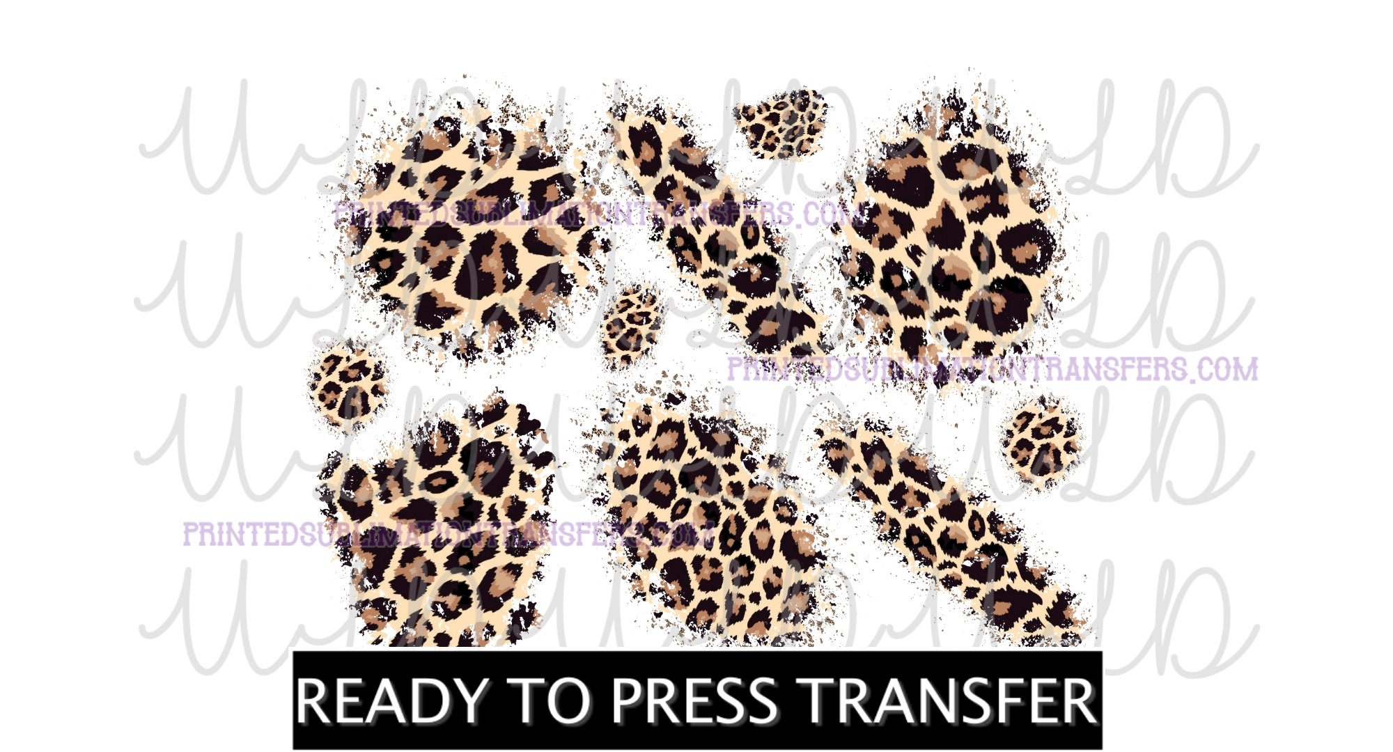 Distressed Patches Leopard Sublimation Design *READY to PRESS* Print ...
