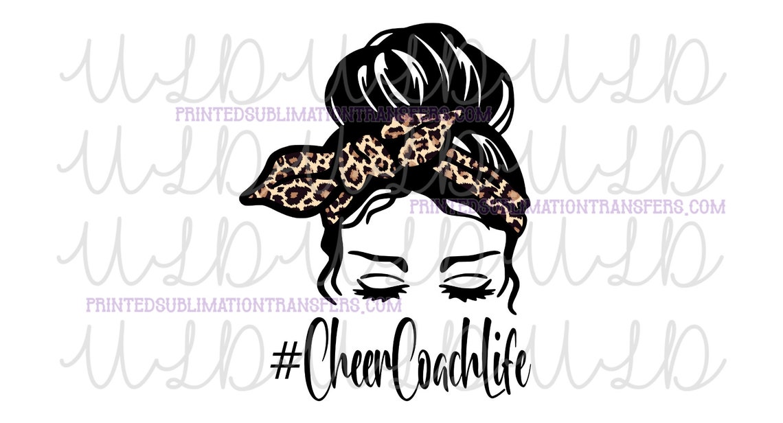 Cheer Coach Life Leopard Sublimation Design *READY to PRESS* Print ...