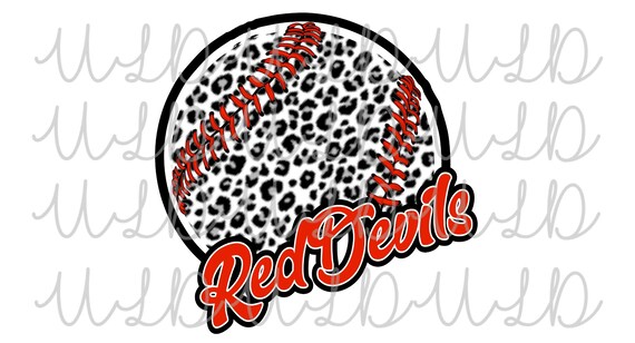 Red Devils Baseball Softball PNG Digital Design for Screens or | Etsy