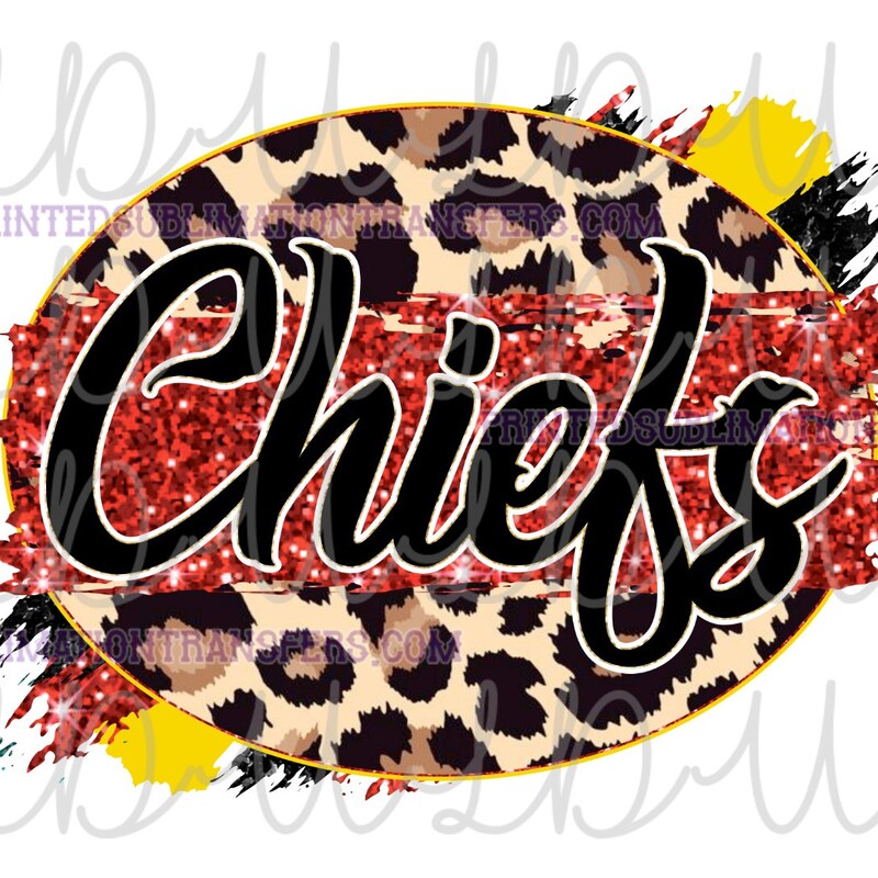 Kc Chiefs Leopard Png - Etsy