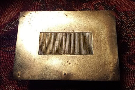 Pre- Civil war heavy solid brass Match Box - Gem