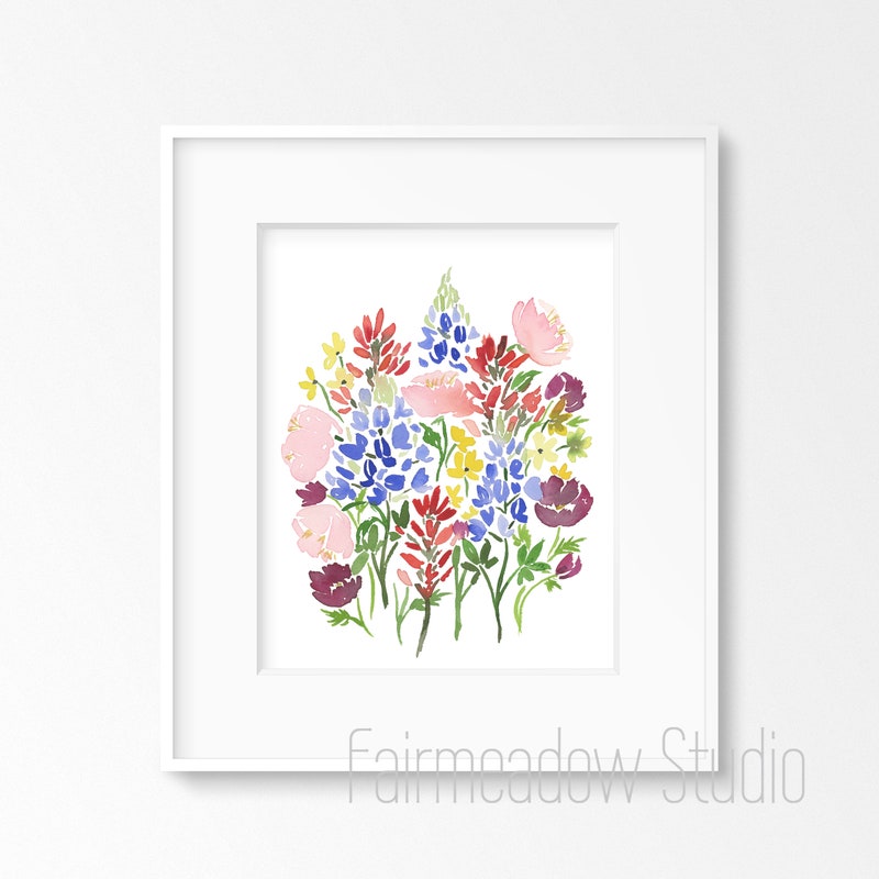 Texas Wildflower Print - Etsy