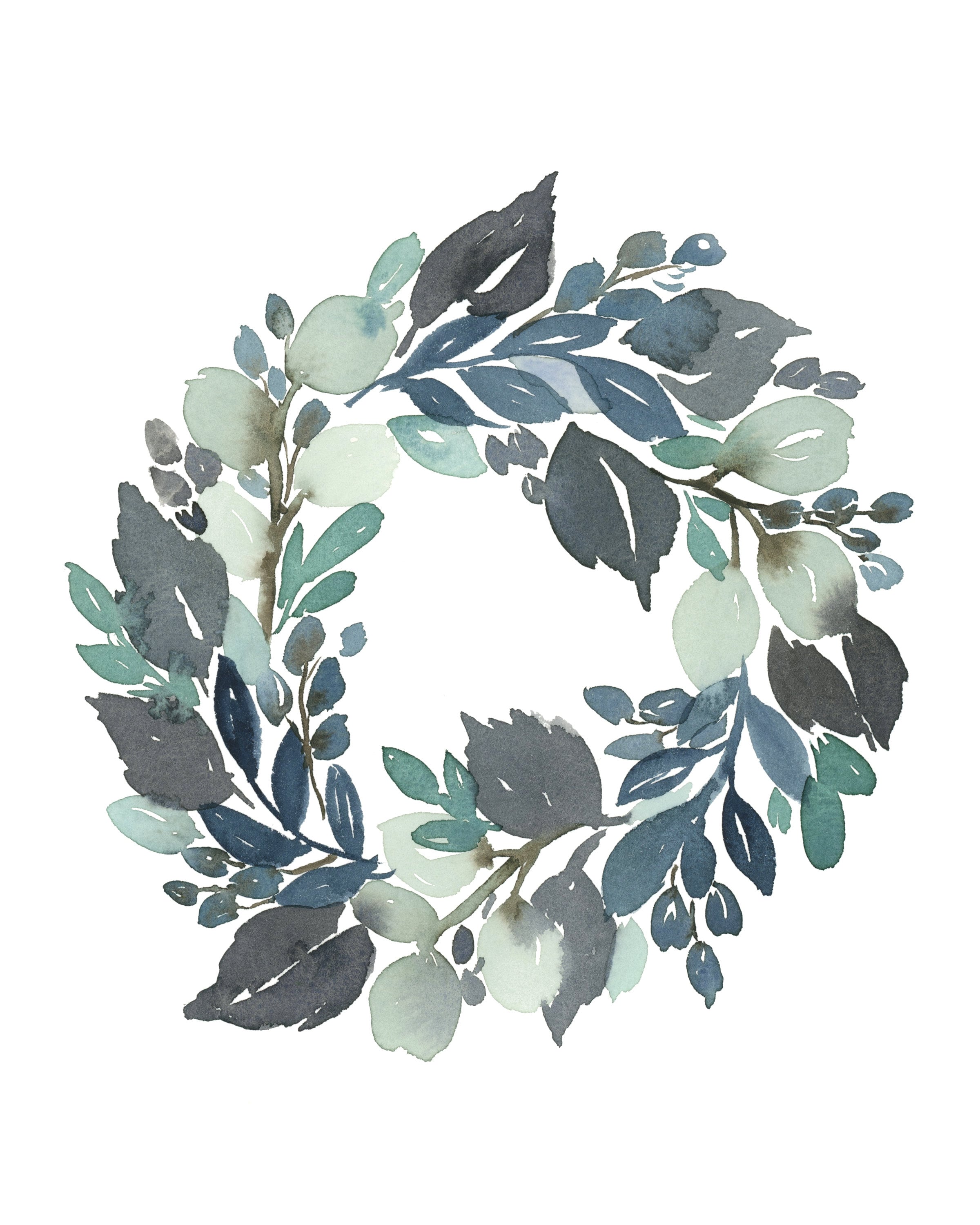 Bluesy Wreath - INSTANT DOWNLOAD - Etsy
