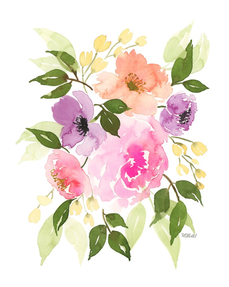 Soft Floral Bouquet INSTANT DOWNLOAD - Etsy
