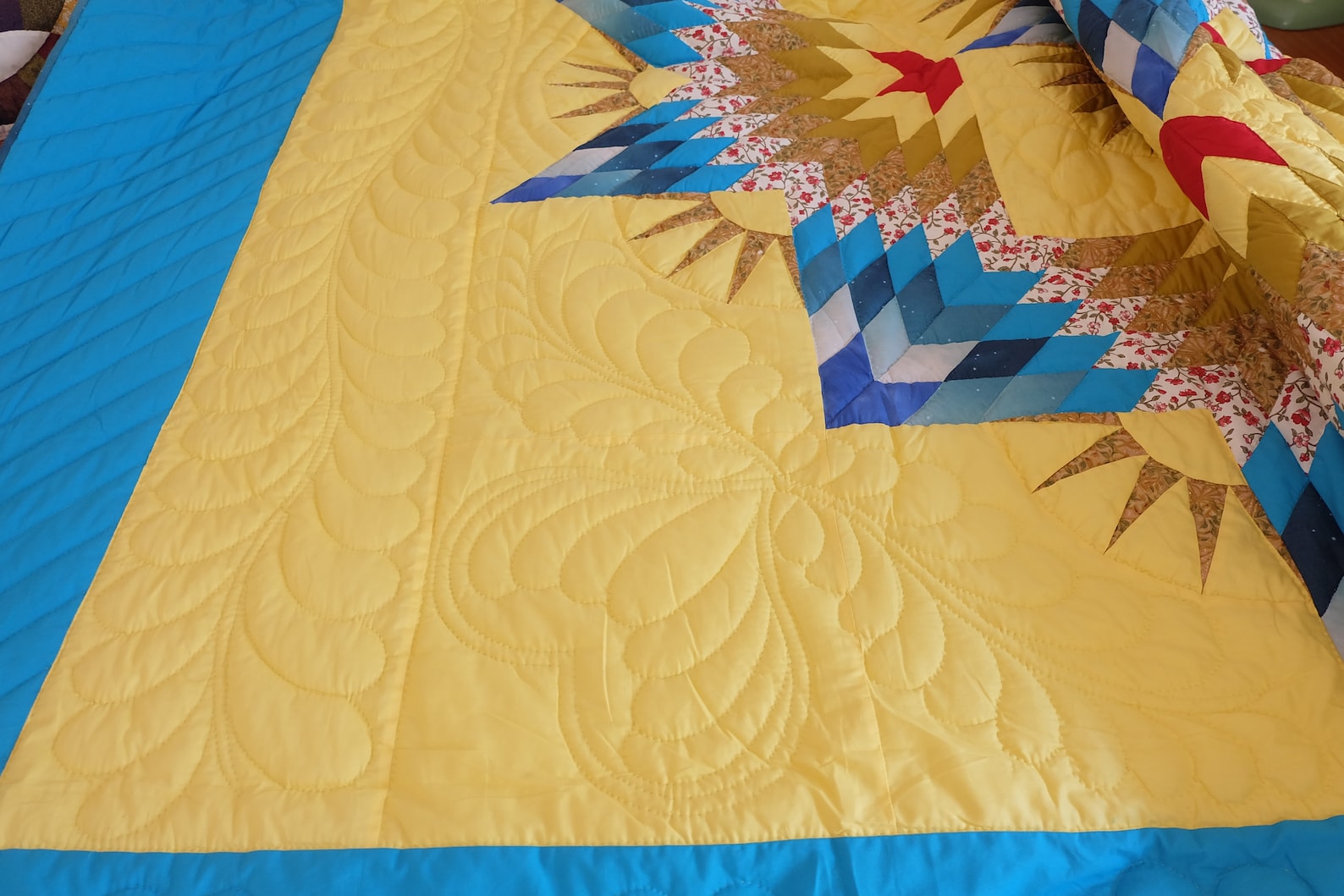 Patchwork Twinkling Diamond Star Amish Quilt Custom Patchwork - Etsy