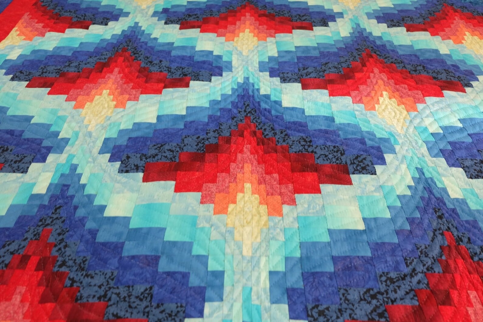 Bargello Quilt Top Bargello Light in the Valley Quilt Amish | Etsy