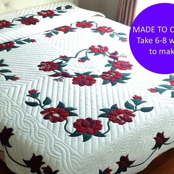Rose Quilt - Etsy