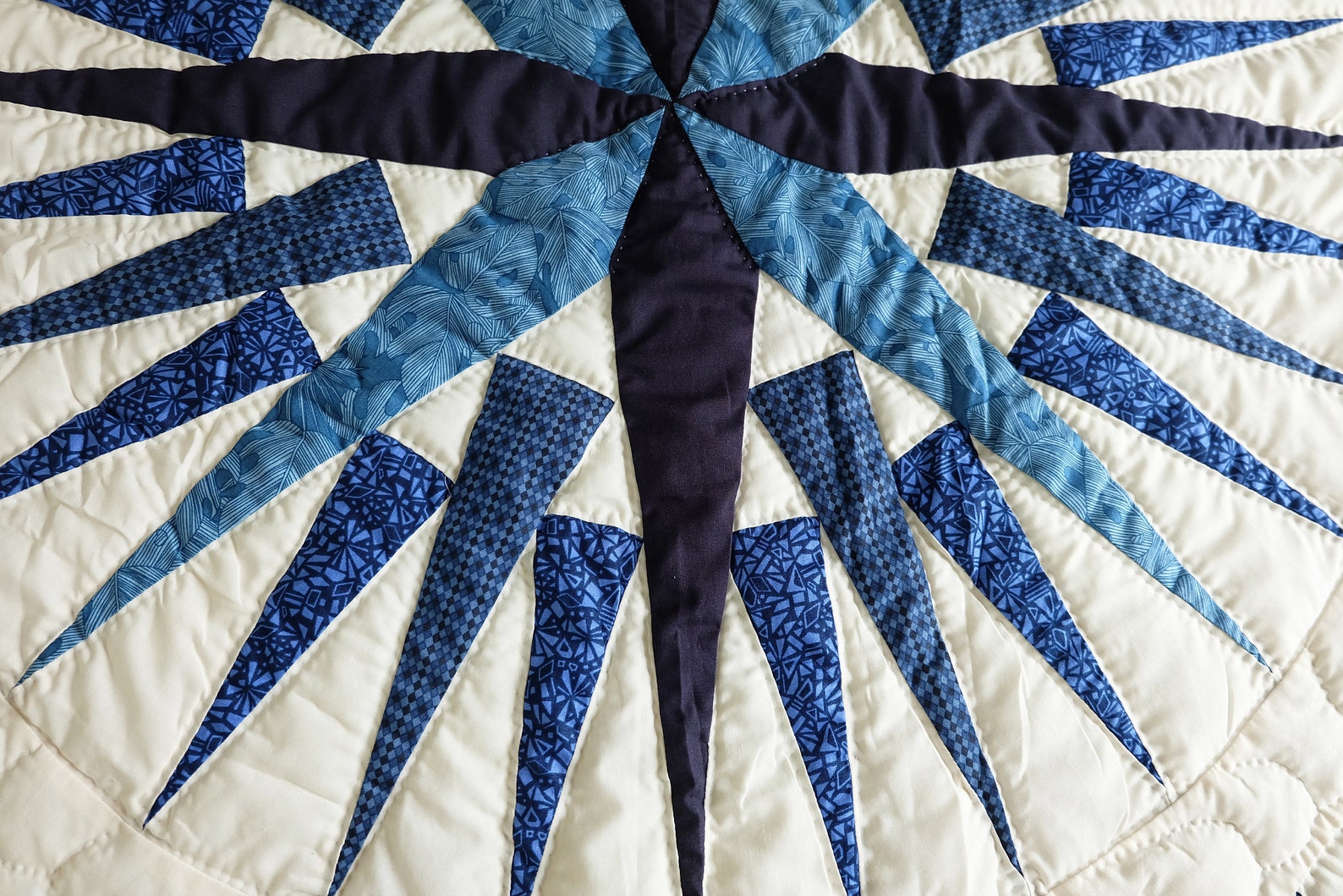 MADE TO ORDER Handmade Bedroom Quilt, Mariners Compass Star Handmade ...