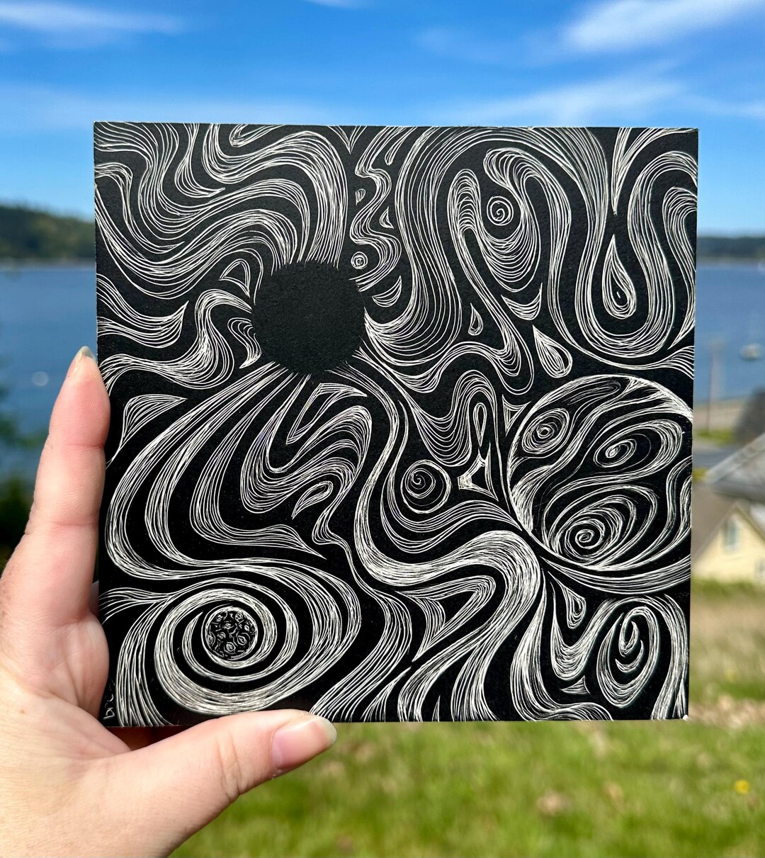 Swirling Space Scratchboard - Etsy