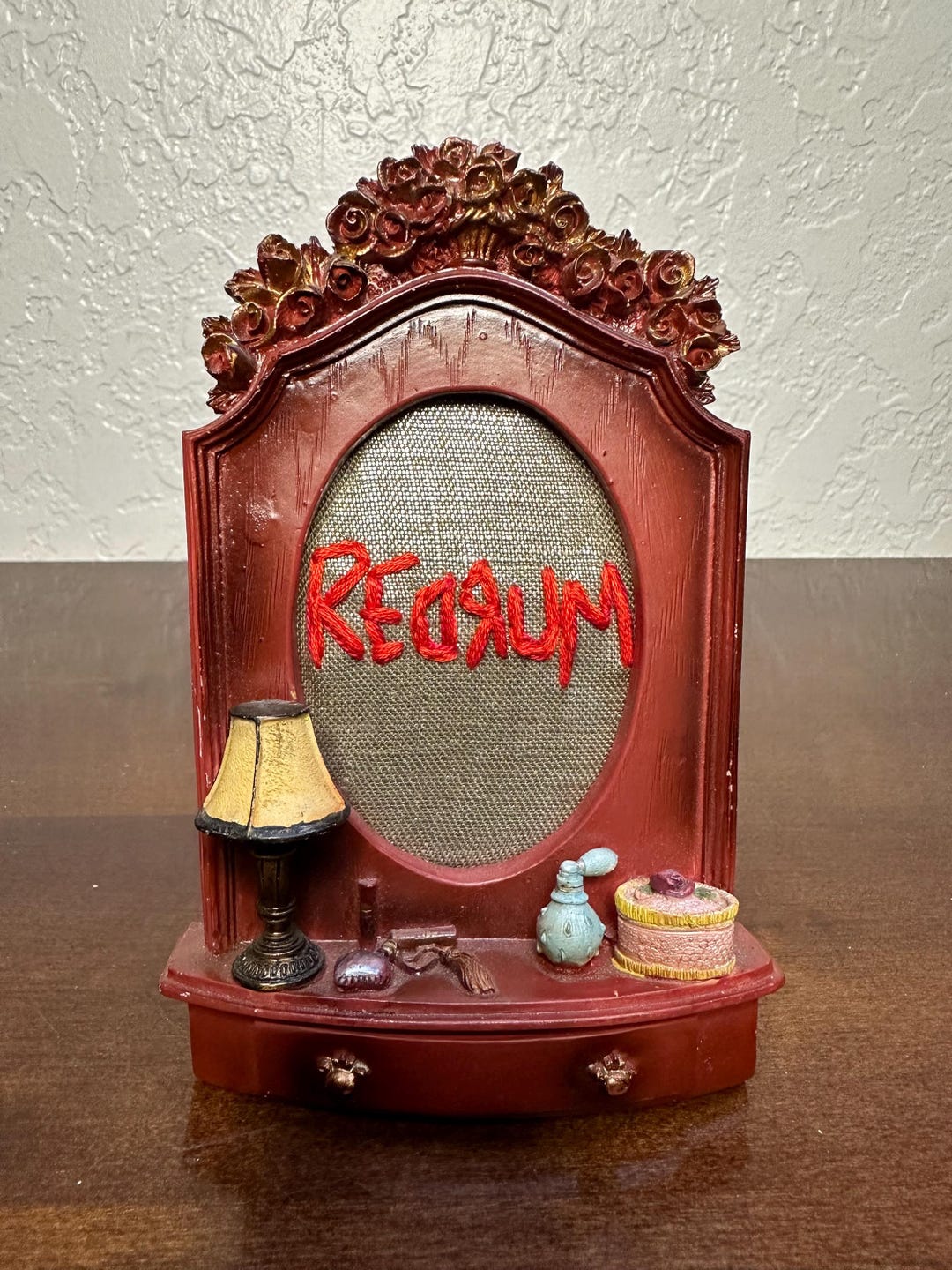 Redrum Monster in the Mirror Embroidery Vanity - Etsy