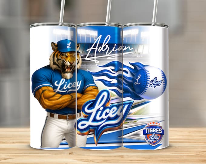 Tigres Del Licey 20 Oz Skinny Tumbler, Licey Baseball Dominicano - Etsy