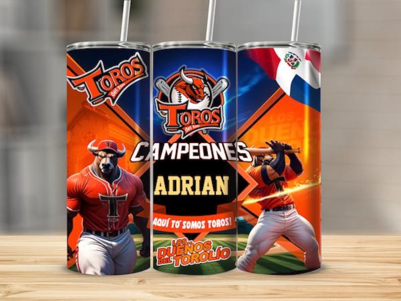 Los Toros Del Este Tumbler Wrap: Baseball PNG (digital Download) - Etsy