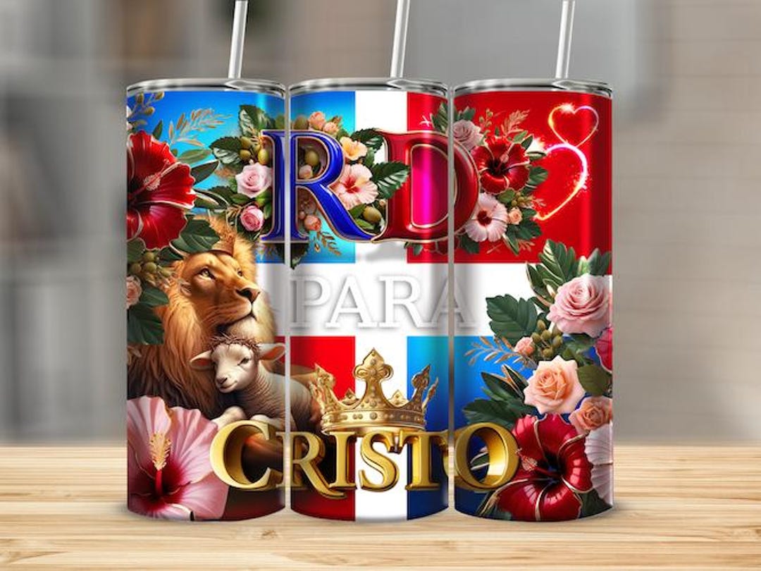 DIGITAL RD Para Cristo Tumbler Wrap 20oz Straight Template for ...