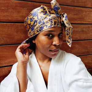 Silky Floral Durags With Long Tail Scarf for Women and Men - Etsy