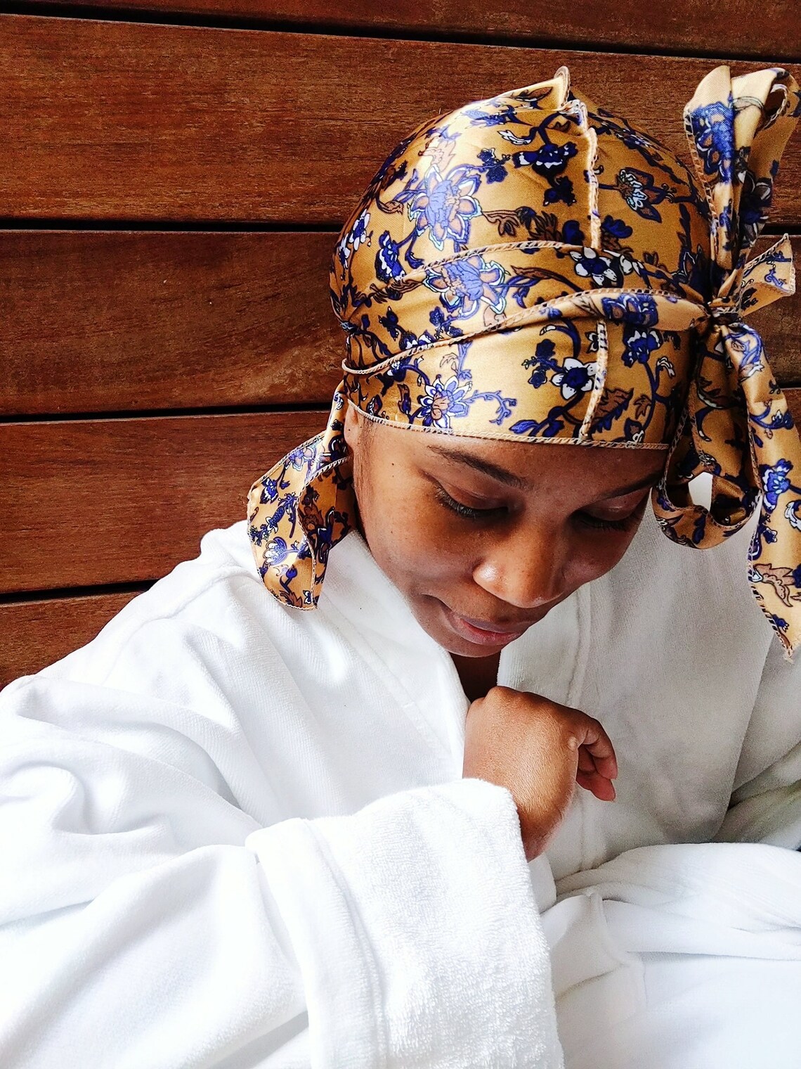 Silky Floral Durags With Long Tail Scarf for Women and Men - Etsy