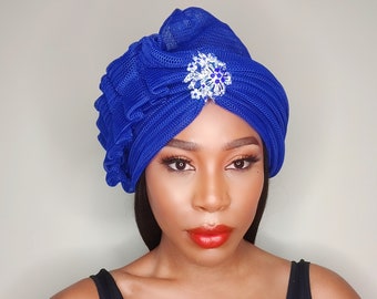 Blue Head Wrap - Etsy