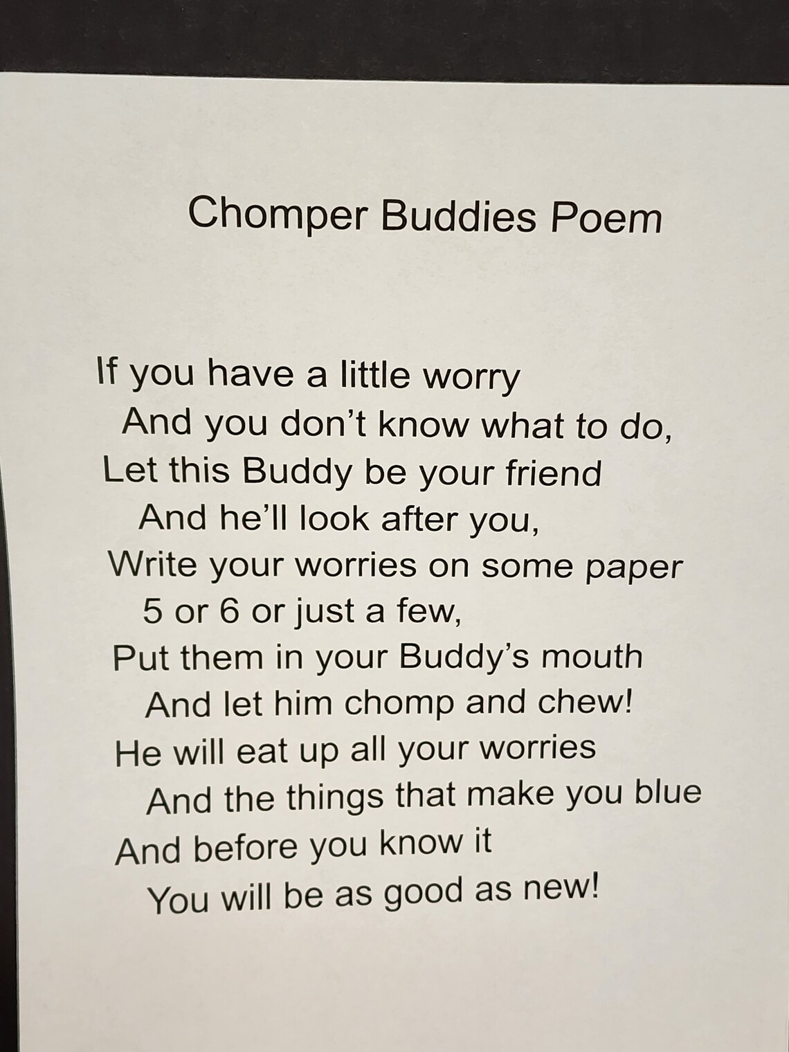 Chomper Buddy Worry Monster Worry Eater Autism Coping Grief Trauma Play ...
