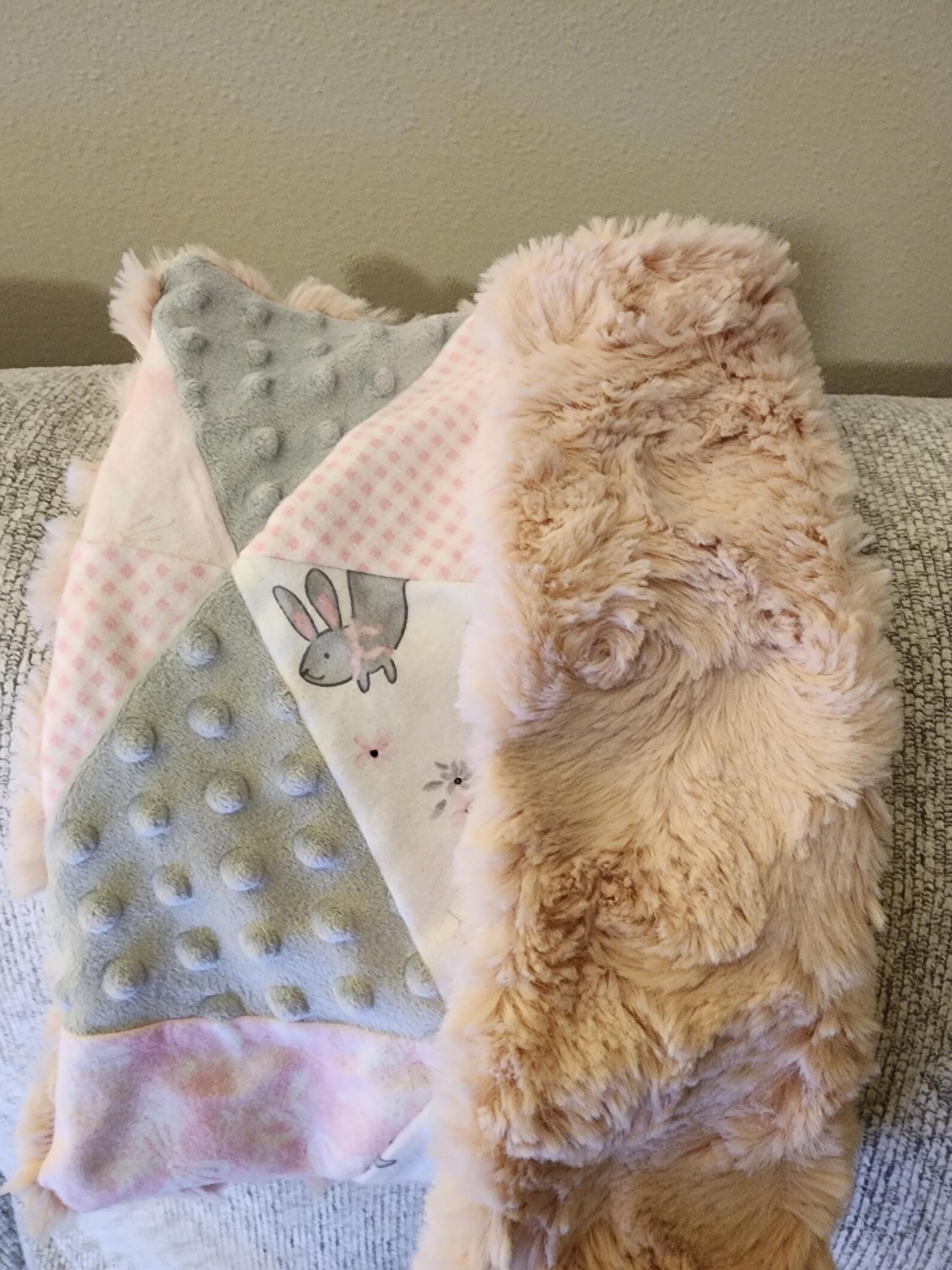 Sensory Square Plush Minky Stress Alzheimers Dementia Kids Soft Lovie ...