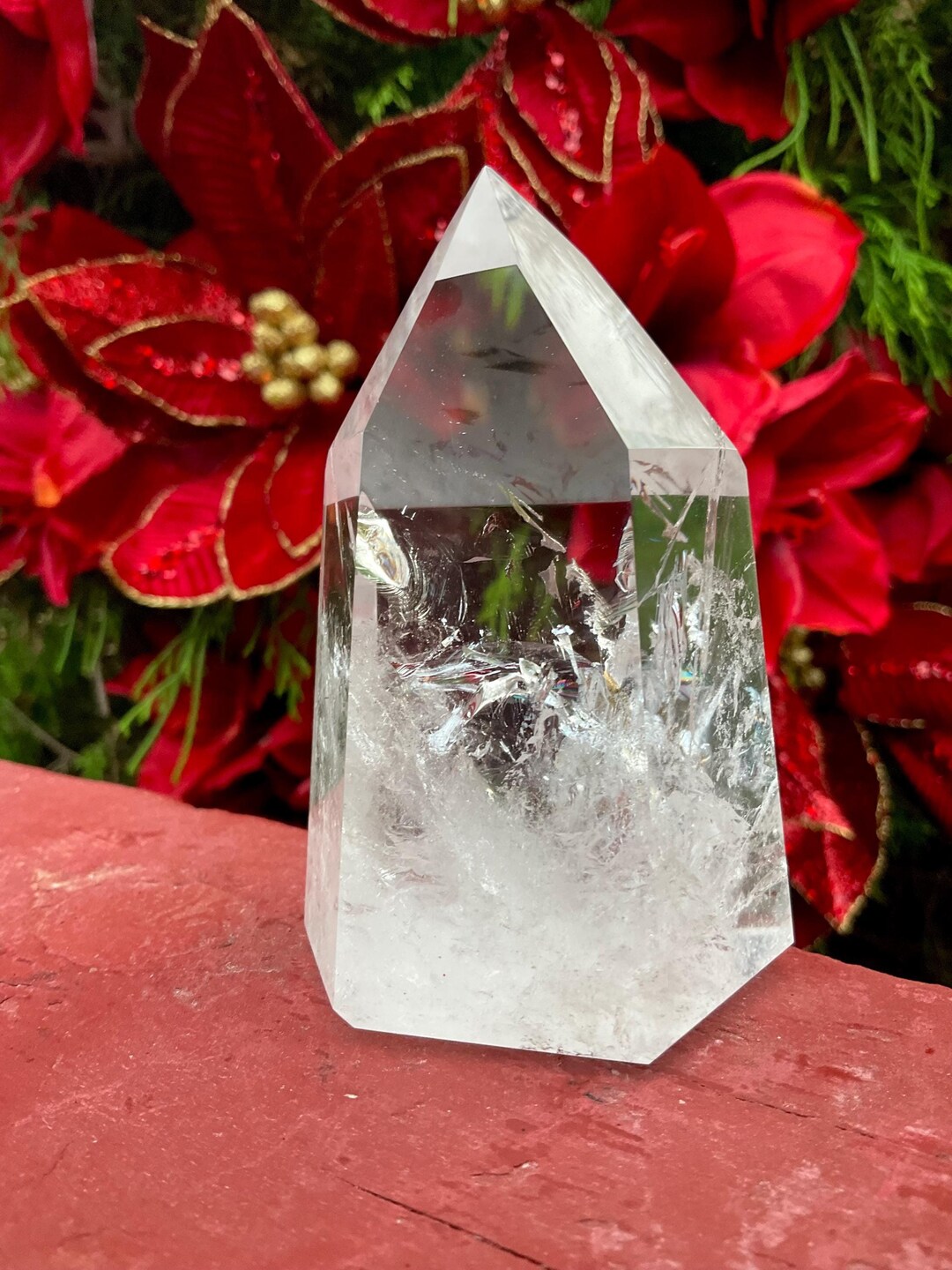 Brazilian Quartz Crystal Generator 10 Oz. Tower 3 1/2 Tall Clear Gem ...
