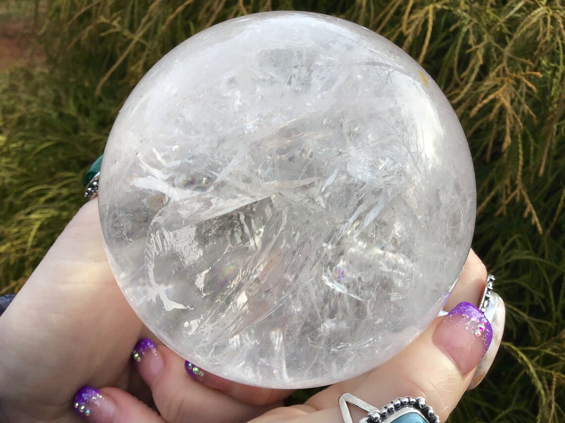 Clear Quartz Crystal Ball Large 2 Lb. 10 oz. Polished Sphere | Etsy