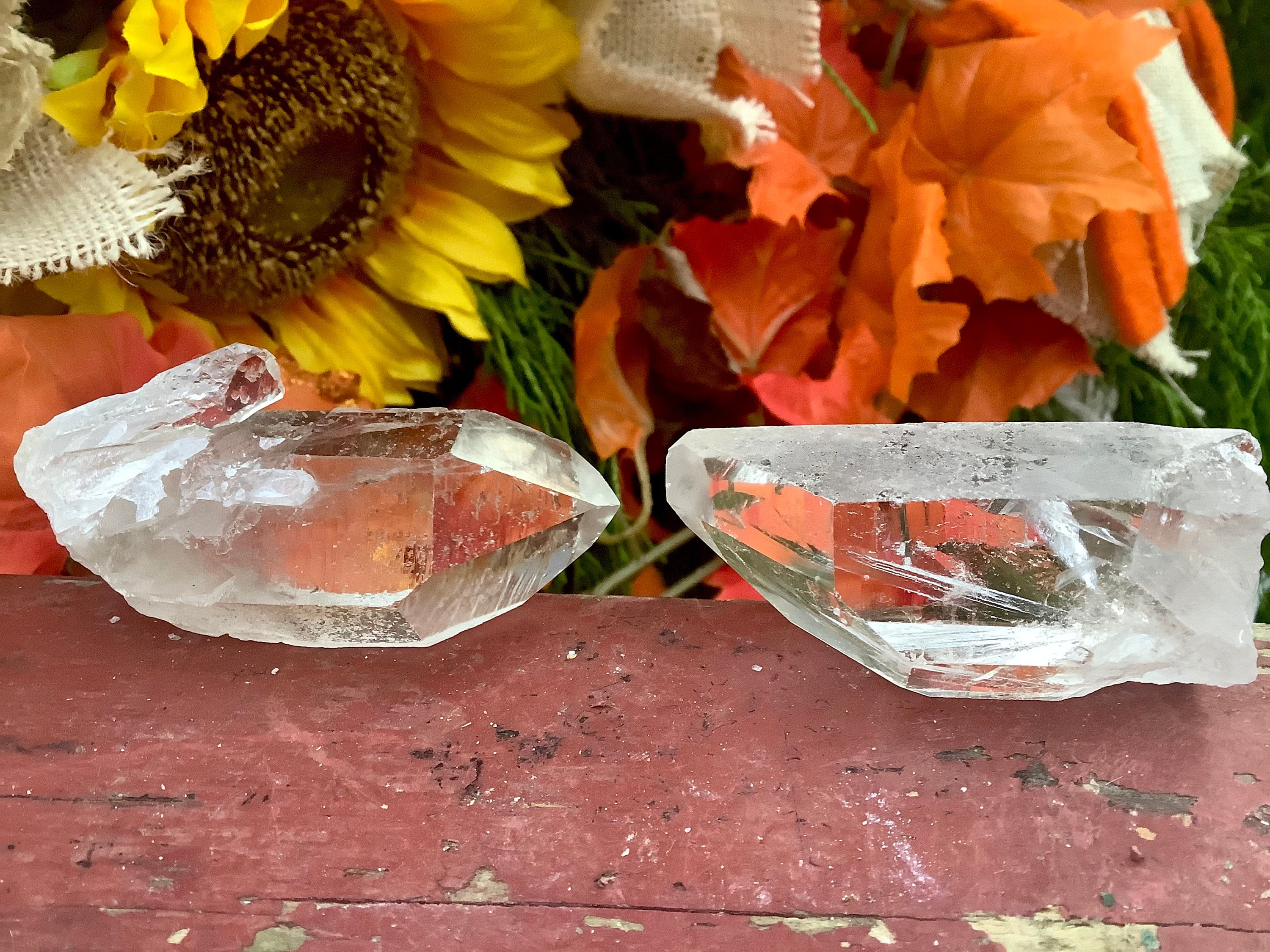 Himalayan Healing Quartz Crystal Points Duo of Pocket or Altar Crystals ...