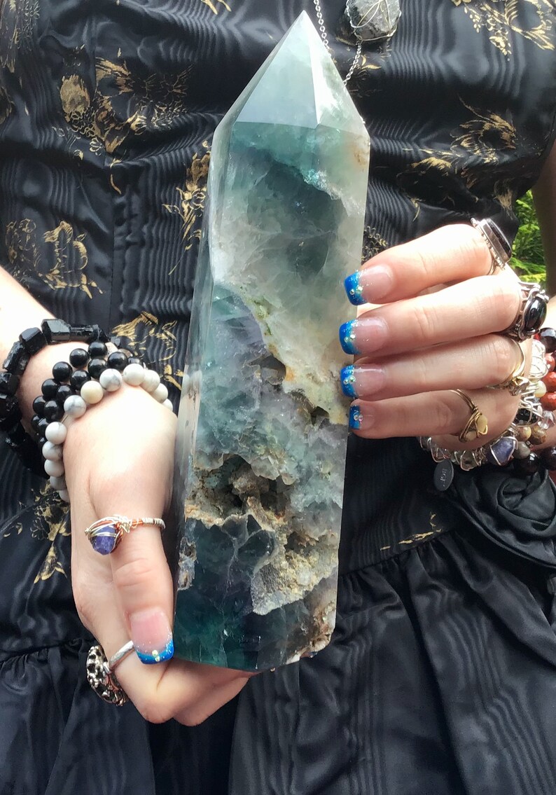 Fluorite Crystal Quartz Generator Large 3 Lb. Tower 8 - Etsy