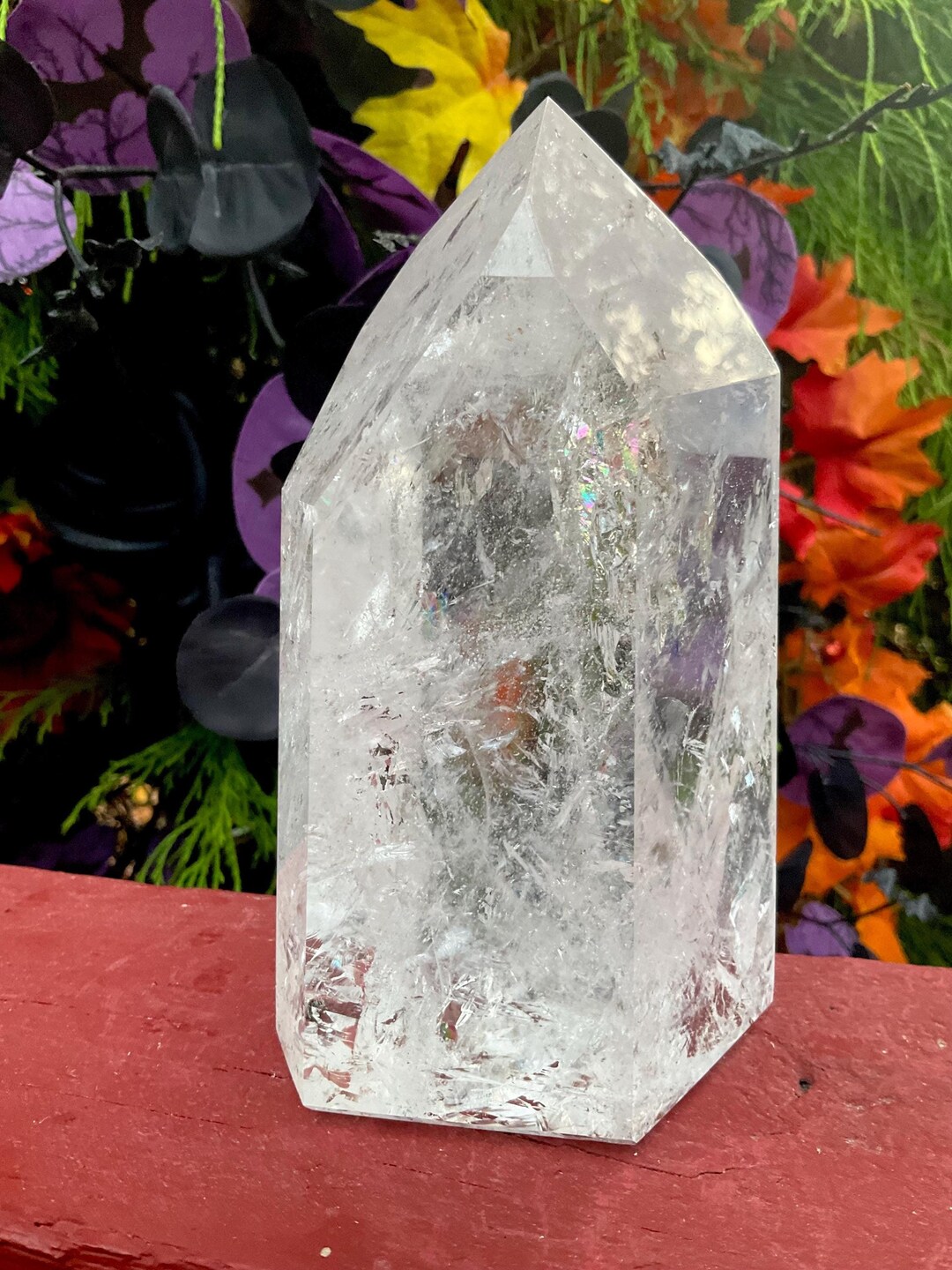 Brazilian Clear Quartz Crystal Generator Large 2 Lb. 1 Oz. Tower 6 Tall ...