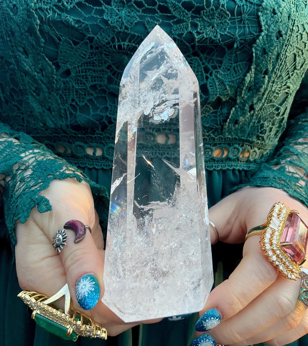 Brazilian Quartz Crystal Generator: Museum Quality Rainbow Inclusions ...