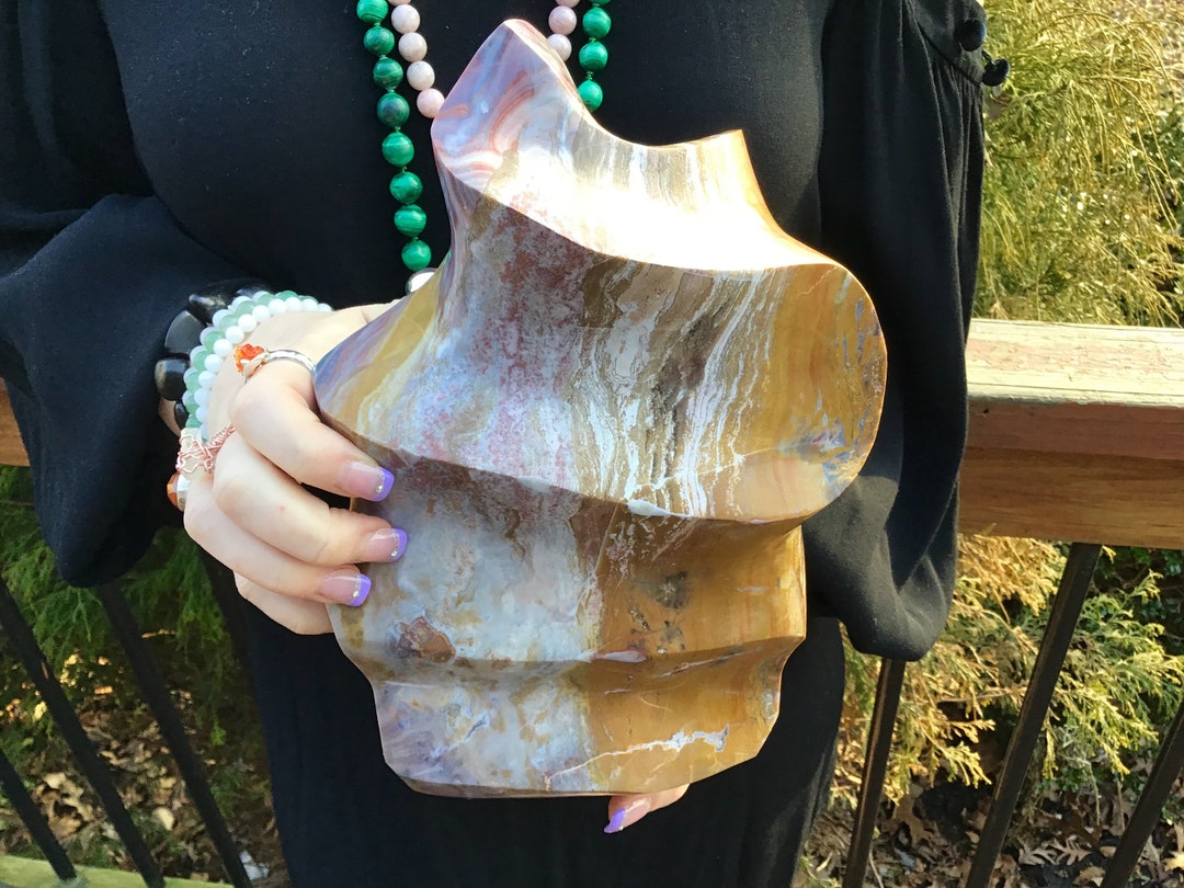 Polychrome Jasper Flame ~ Large 12 Lb. 6 Oz. ~ 10" Tall ~ Big Colorful ...