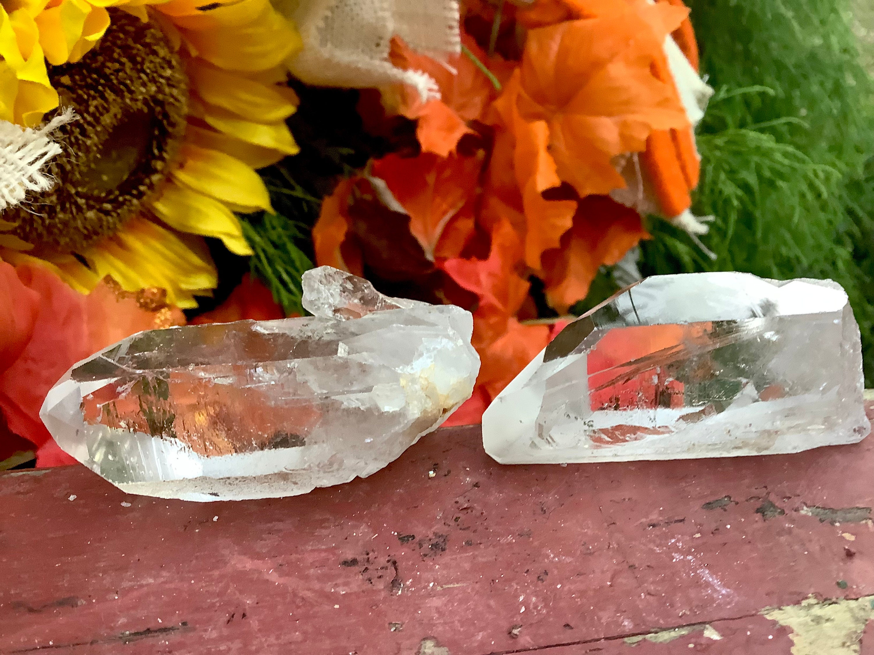 Himalayan Healing Quartz Crystal Points Duo of Pocket or Altar Crystals ...