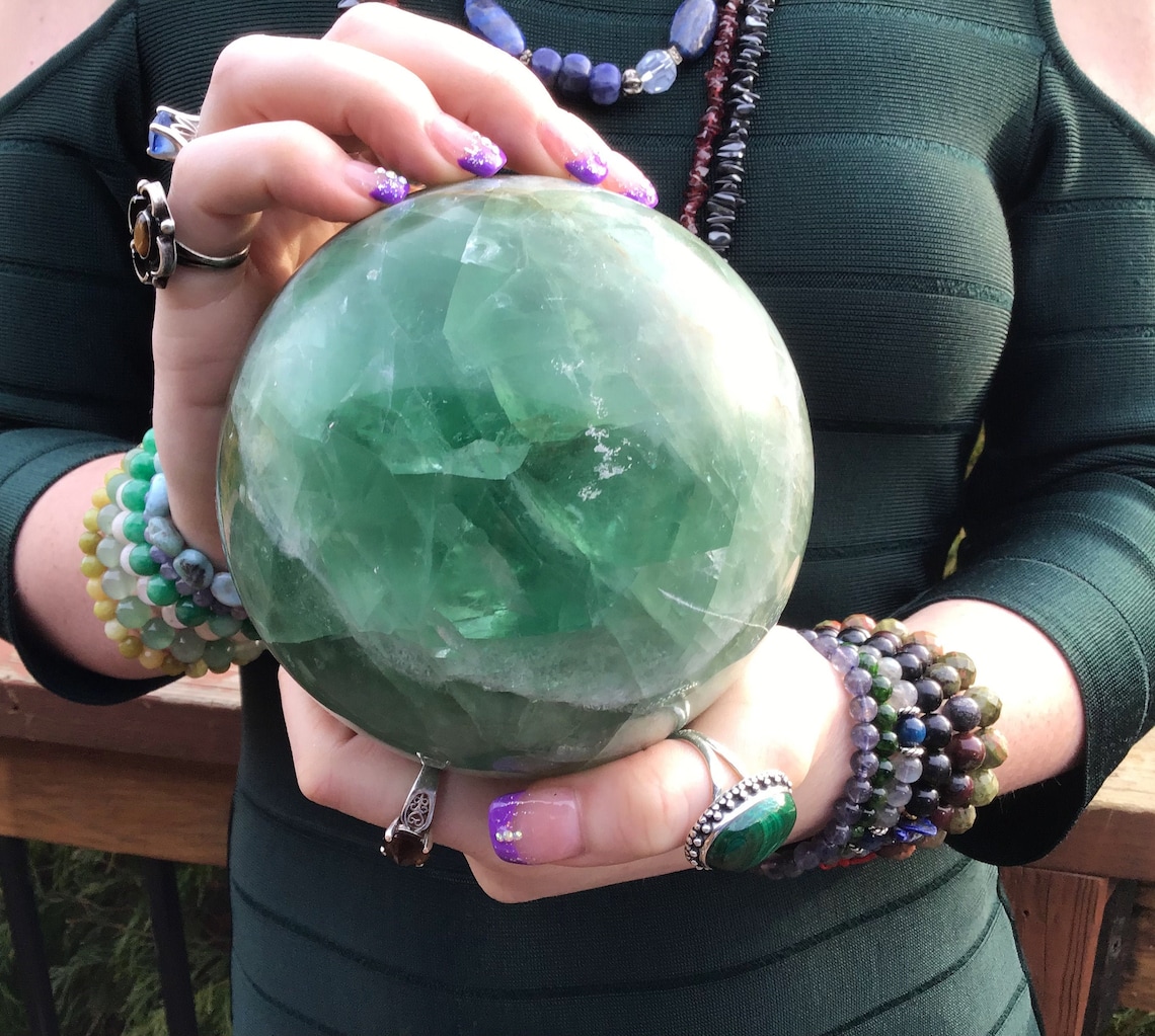 Fluorite Crystal Ball Large 5 Lb. 7 Oz. Polished Sphere 4 - Etsy