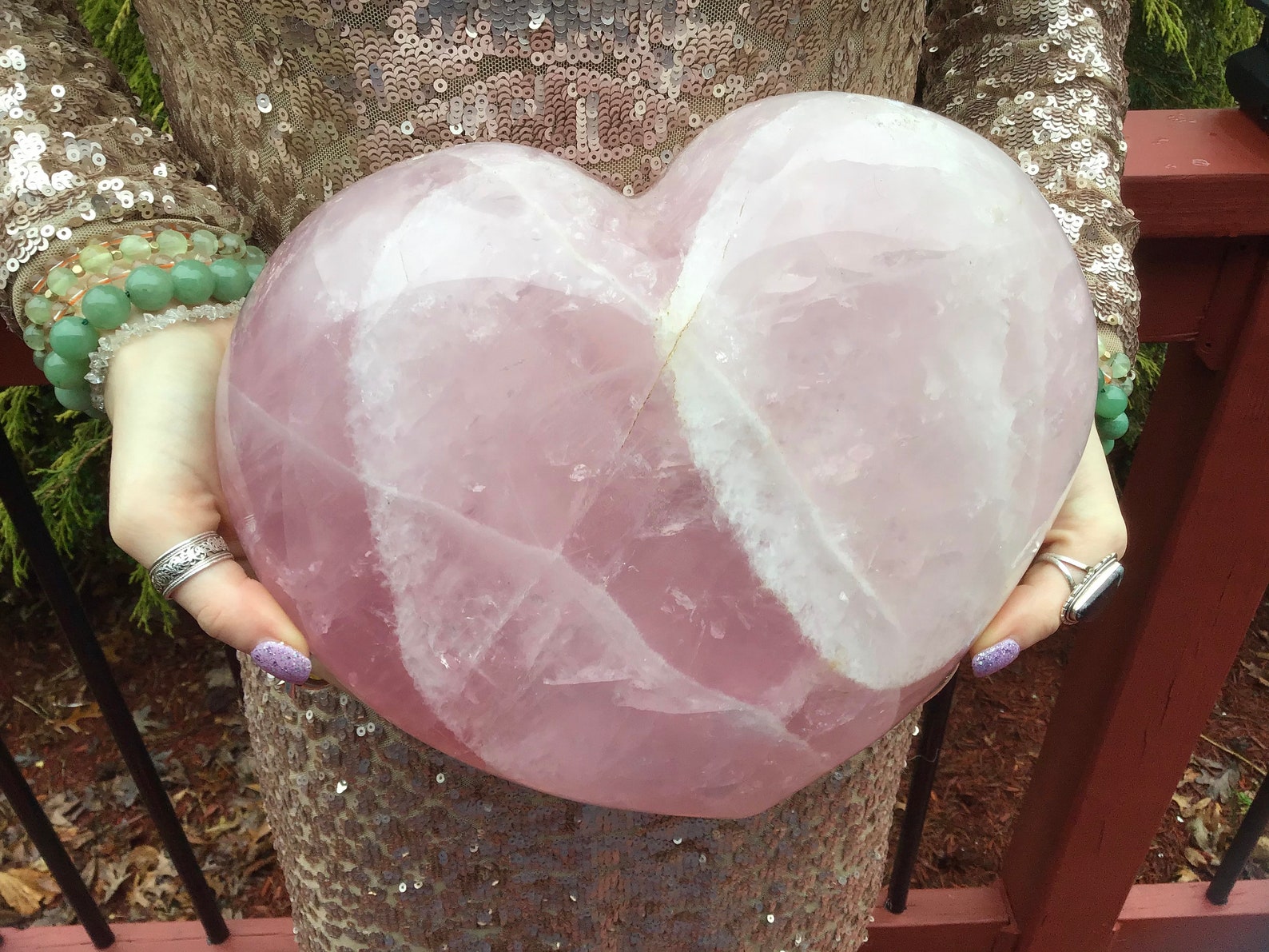 Rose Quartz Large 27 Lb. Clear Crystal Heart 12 Wide | Etsy