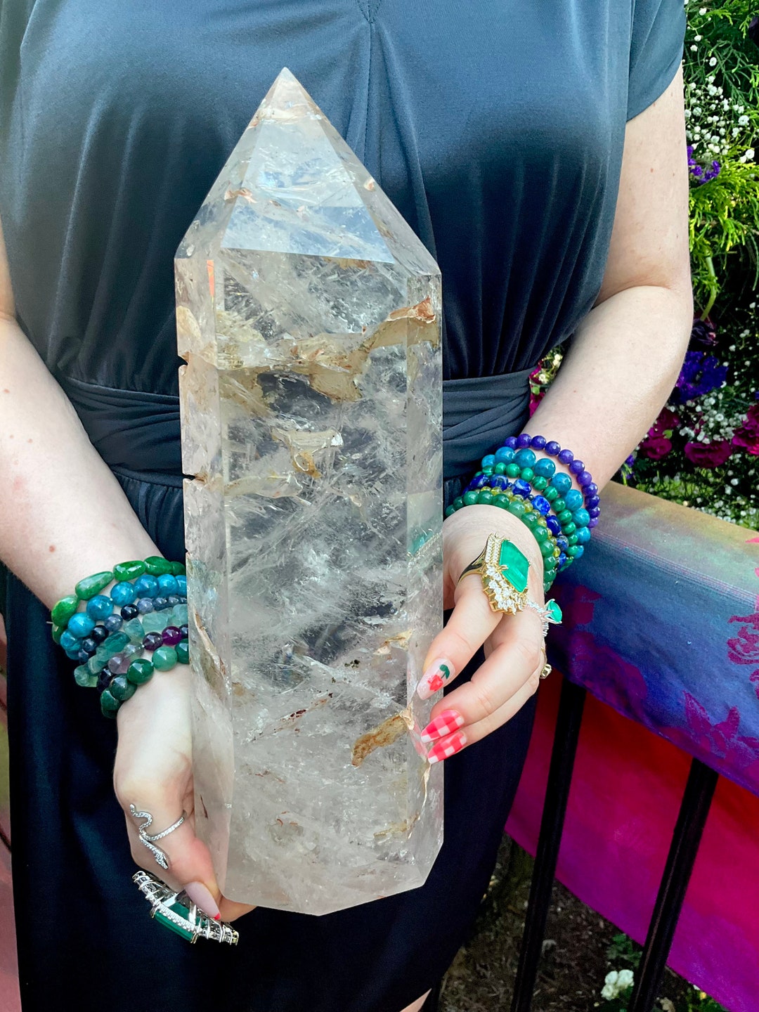 Ultra Clear Quartz Crystal Generator ~ Large 17 Lb. ~ 14