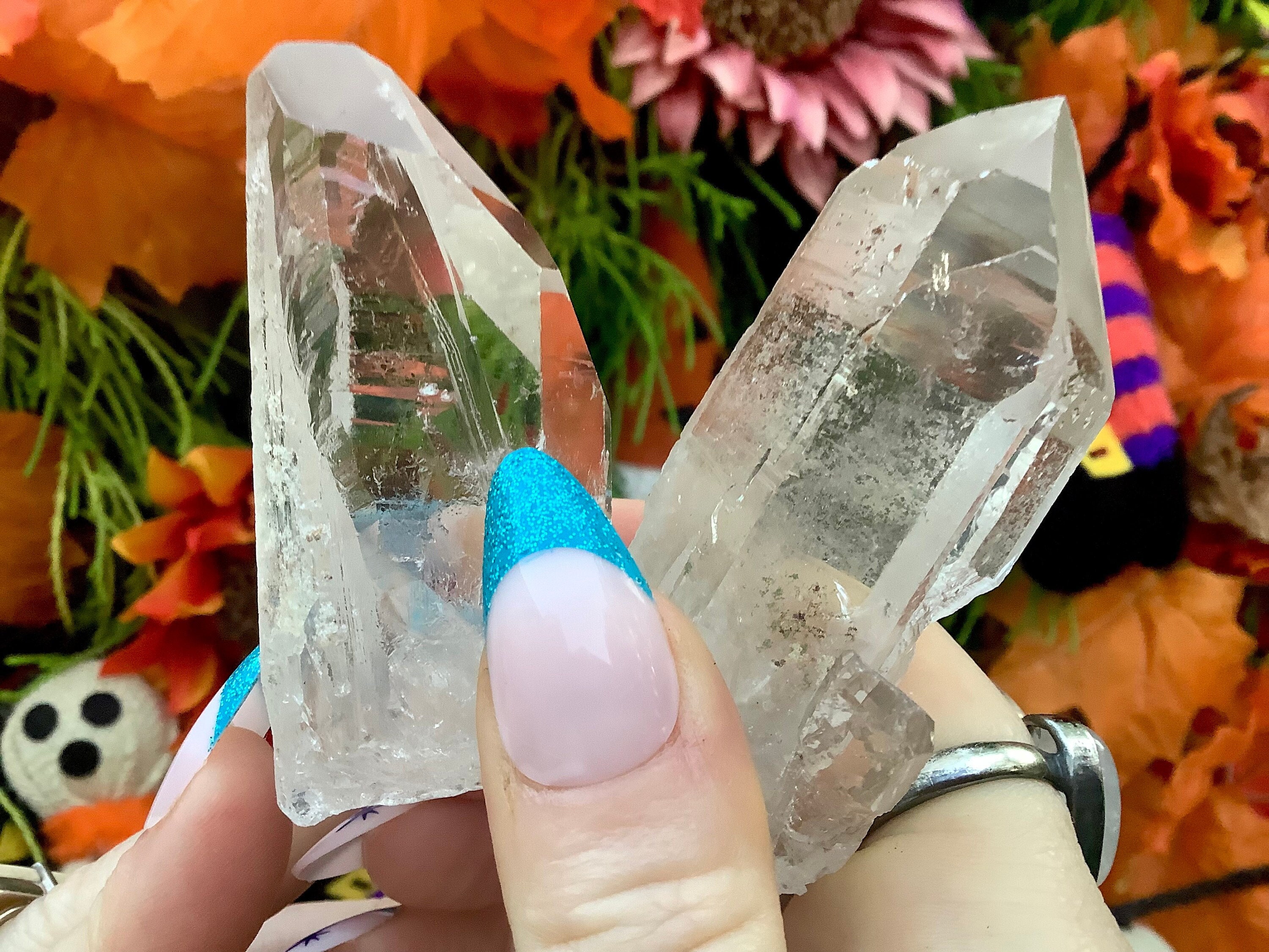 Himalayan Healing Quartz Crystal Points Duo of Pocket or Altar Crystals ...