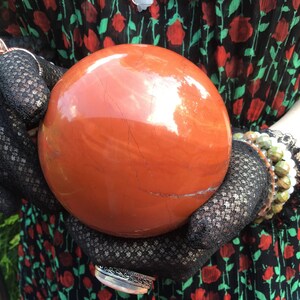 Red Jasper Sphere Large 2 Lb. 13 Oz. Crystal Ball 3 1/2 Wide Rare ...