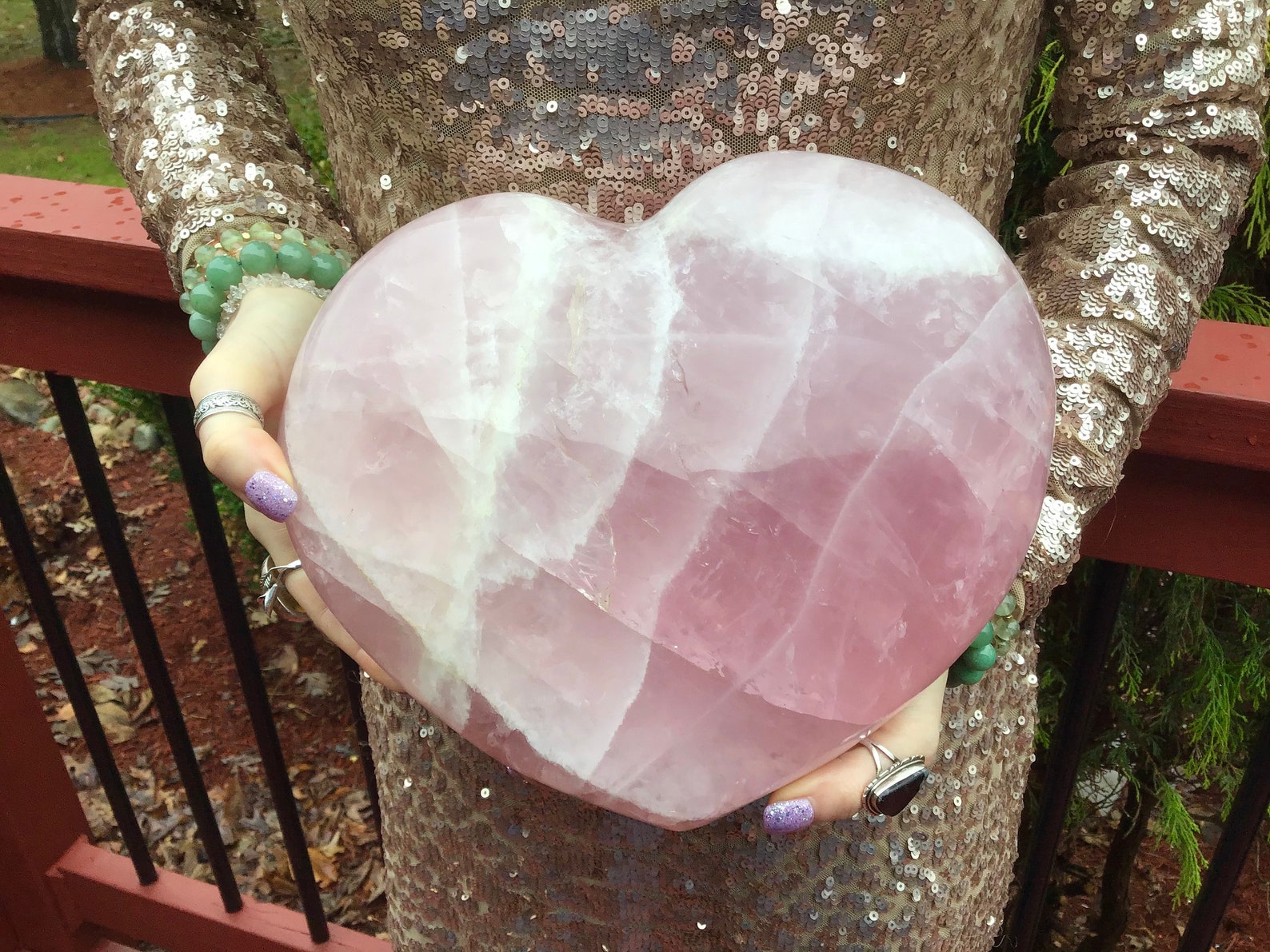 Rose Quartz Large 27 Lb. Clear Crystal Heart 12 Wide | Etsy