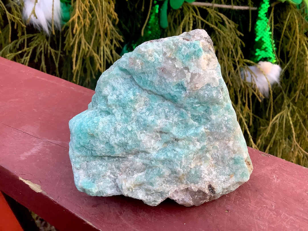 Amazonite Crystal Cluster ~ 15 Oz ~ 4" Tall ~ Free Standing Crystal ...