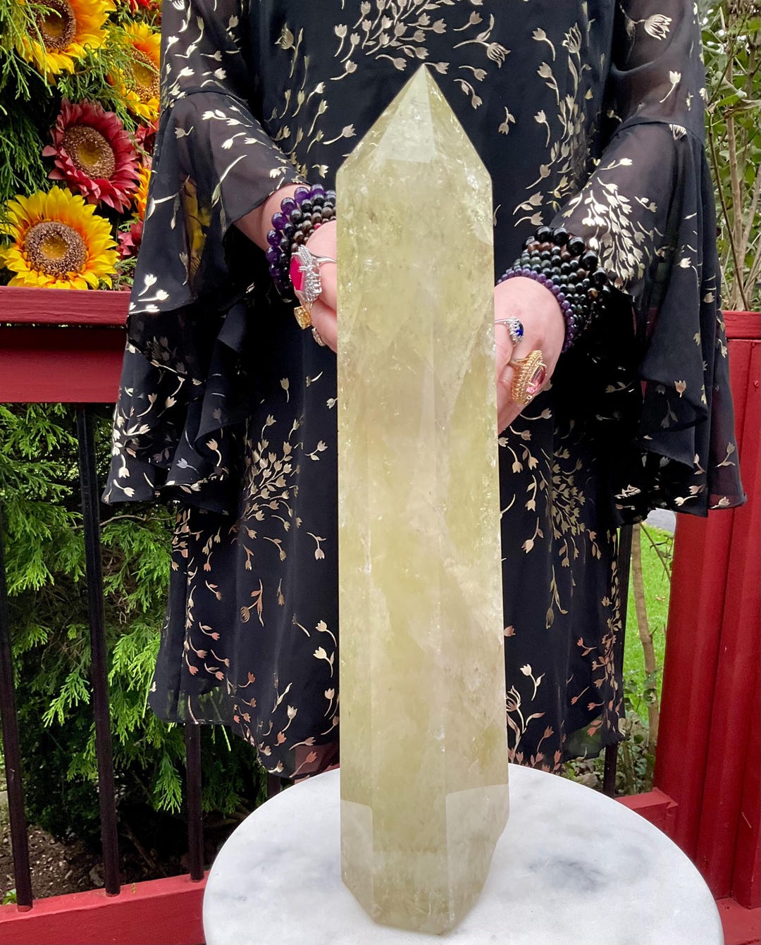 Citrine Crystal Generator ~ 14 Lb. 14 Oz. ~ 18" Tall ~ Stunning Natural ...