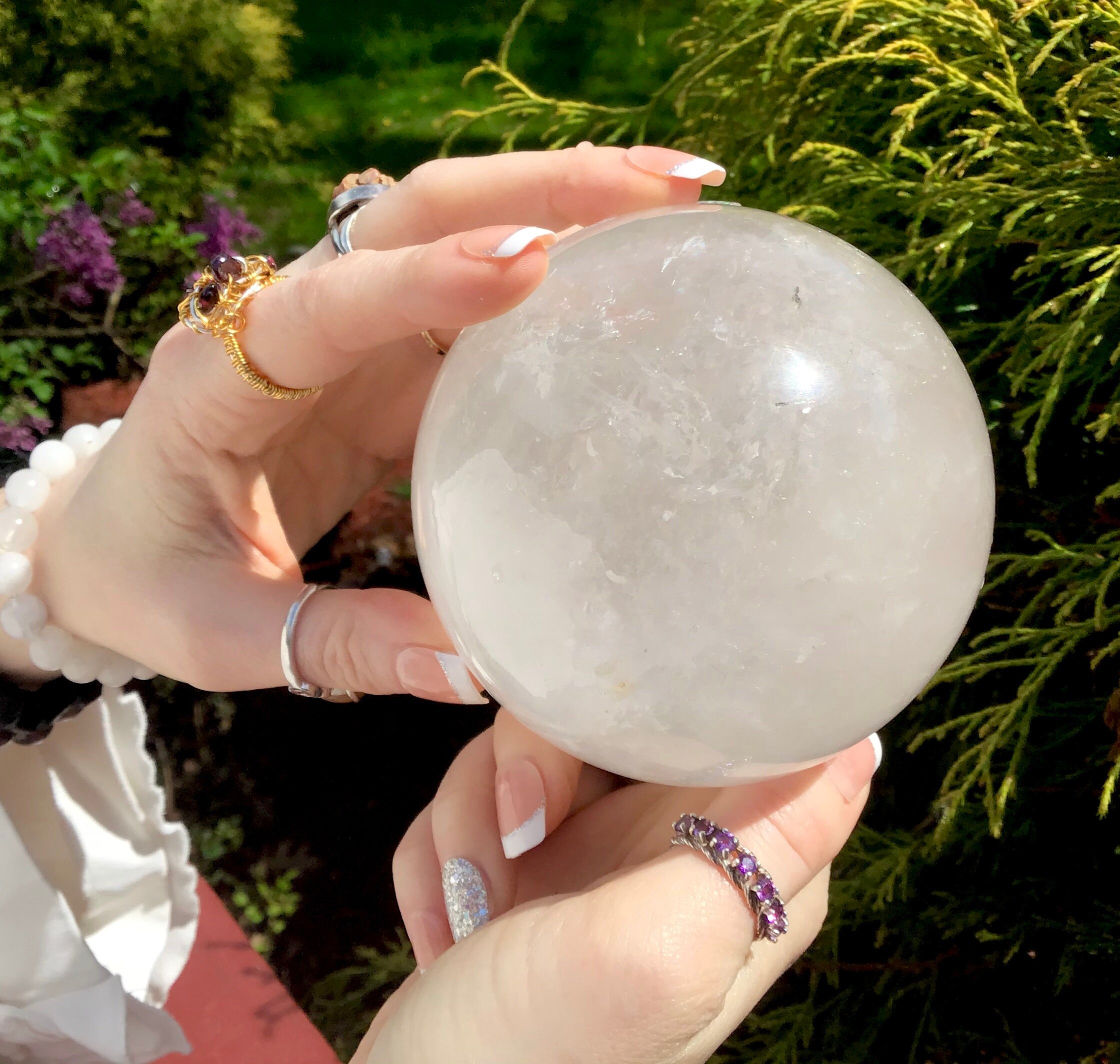 Clear Quartz Large 2 Lb. 8 oz. Crystal Ball 3 1/2 Wide | Etsy