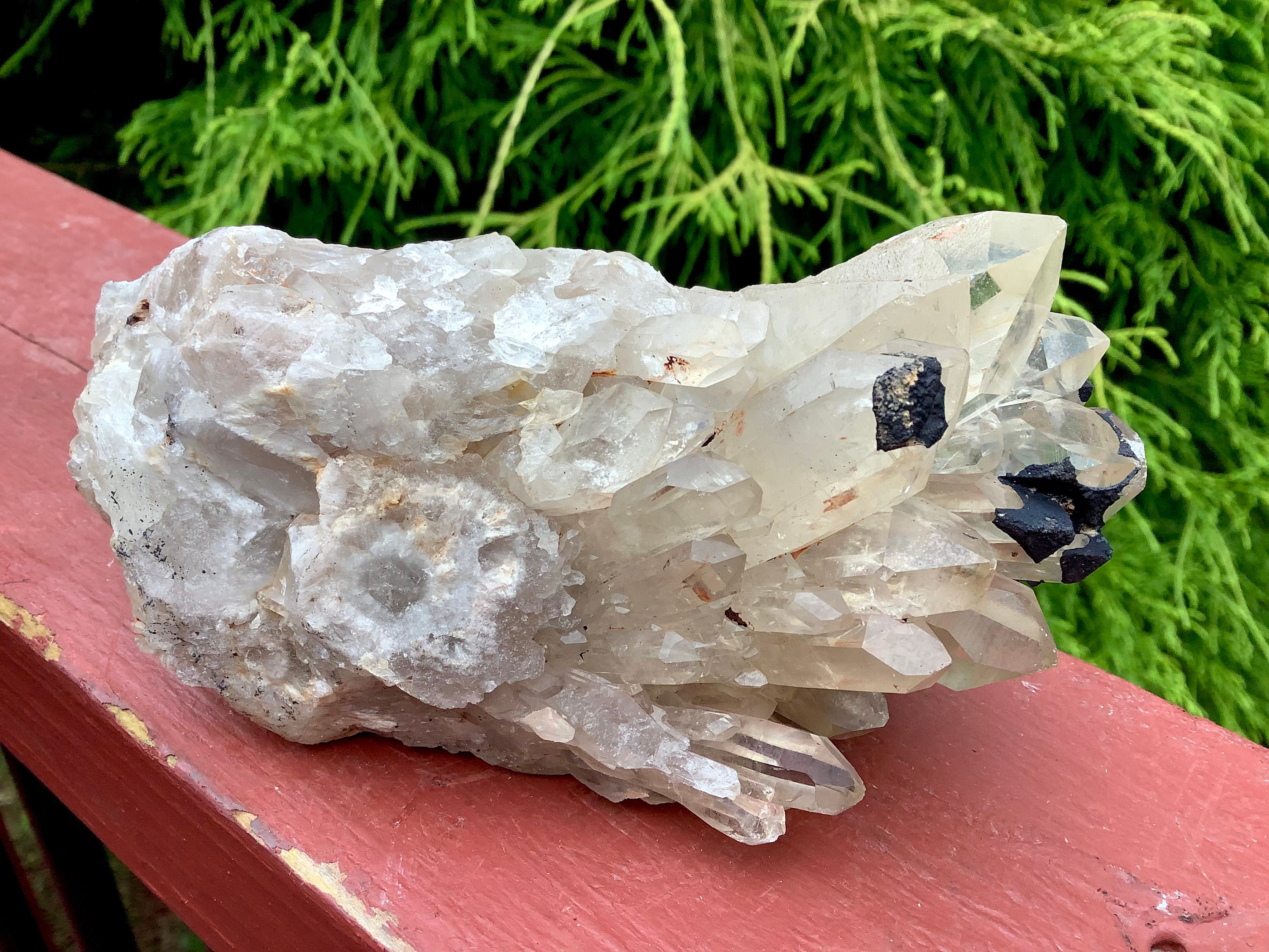 Quartz Crystal Big 1 Lb. Clear Tibetan Elestial Cluster ~ 4 1/2 Long ...