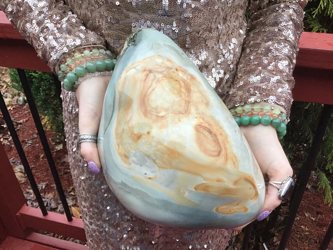 Large Polychrome Jasper Atlantis Stone: Baby Blue Ocean Desert Decor - Etsy
