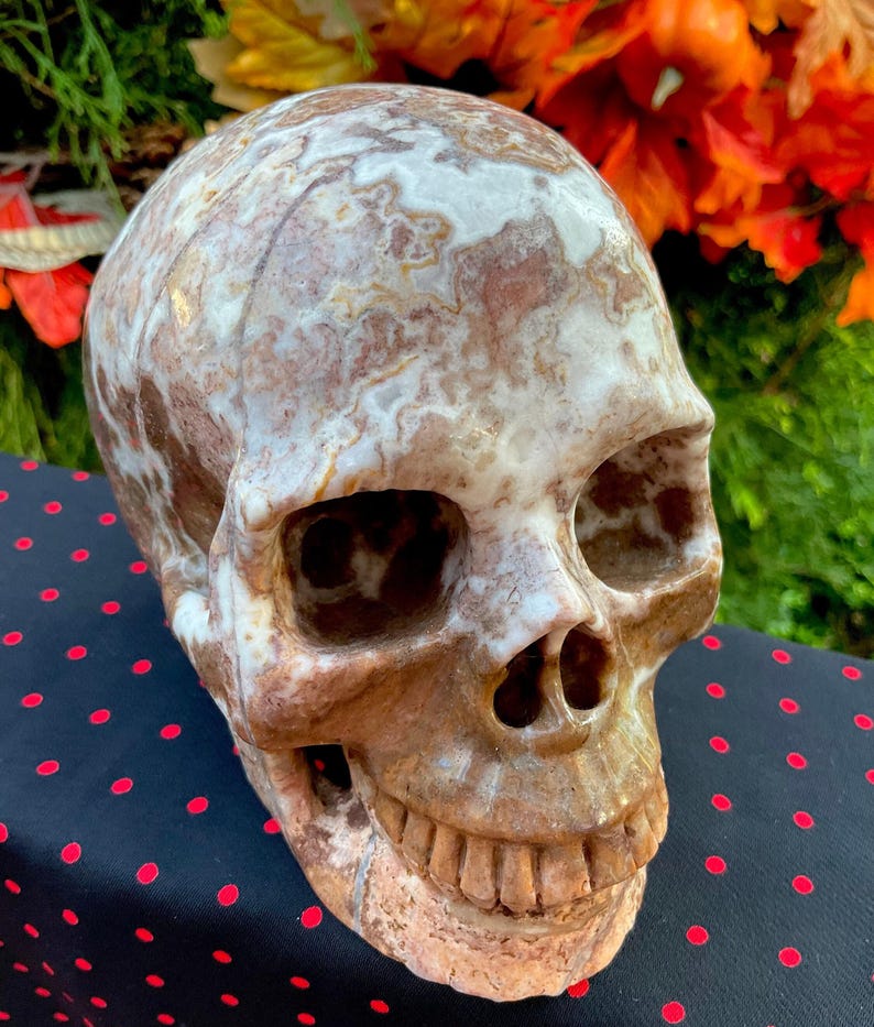 Aragonite Crystal Skull ~ Large 2 Lb. 12 Oz. ~ 5" Long ~ Hand Carved ...