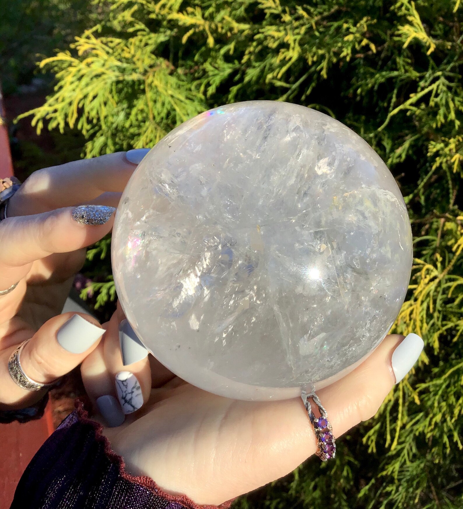 Clear Quartz Crystal Ball 2 Lb. 5 Oz. Large Polished Sphere | Etsy