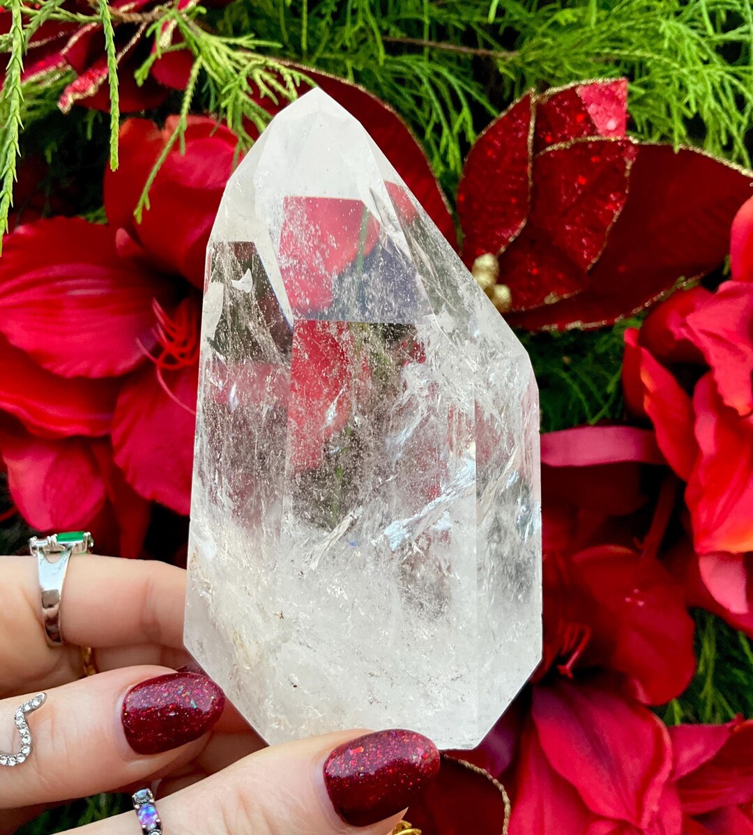 Large Brazilian Quartz Crystal Generator: Sparkling Inclusions, Museum ...