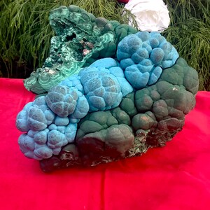 Malachite & Chrysocolla Botryoidal Large 13 Lb. Cluster ~9" Long ...