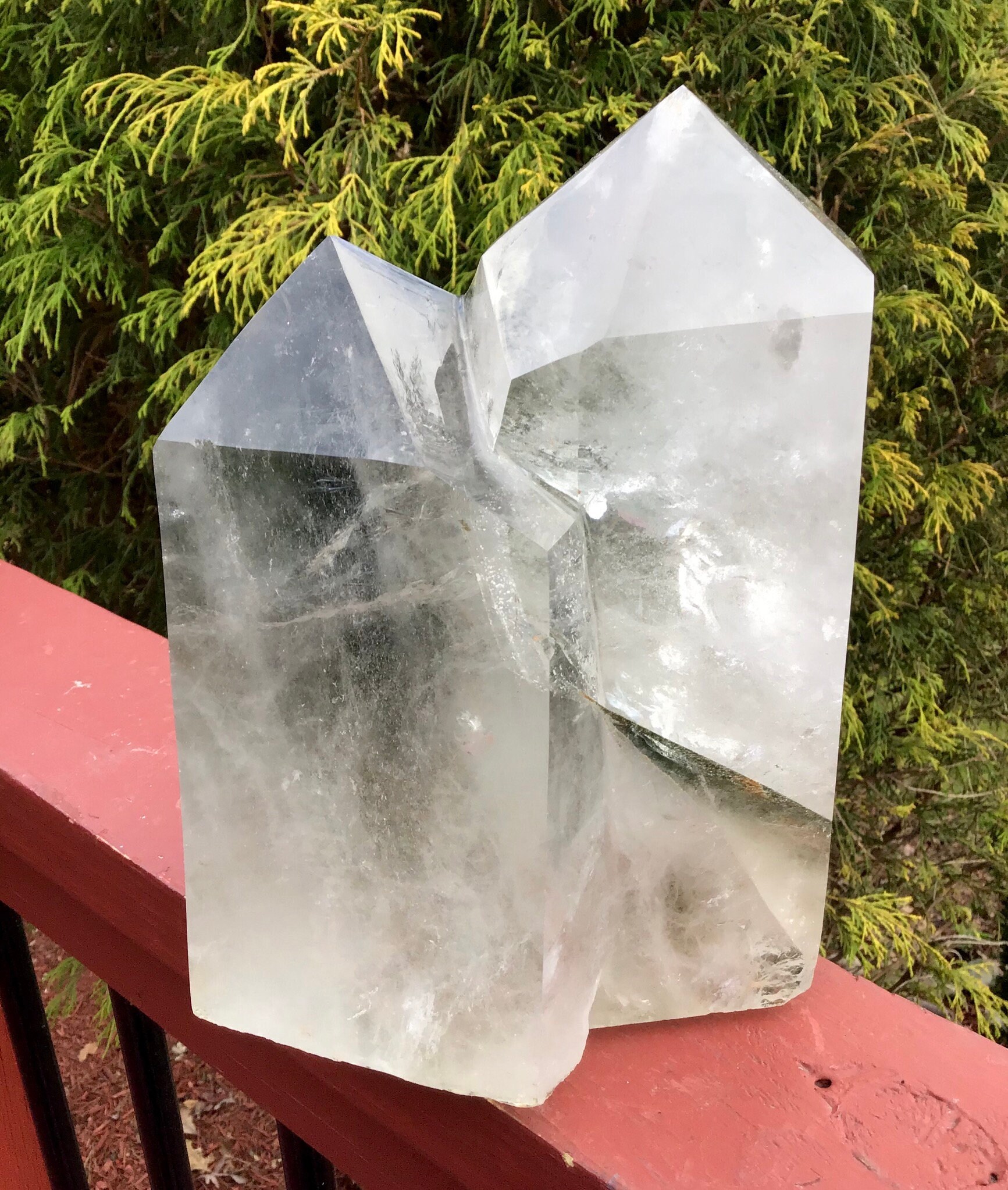 Quartz Crystal Generator Large 12 lb. 14 oz. Twin Flame Tower | Etsy