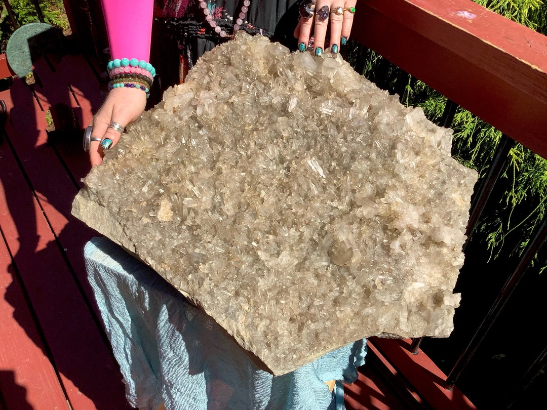 Clear Quartz Crystal Large 90 Lb. Cluster 20 Long 17 Wide MASSIVE Giant ...