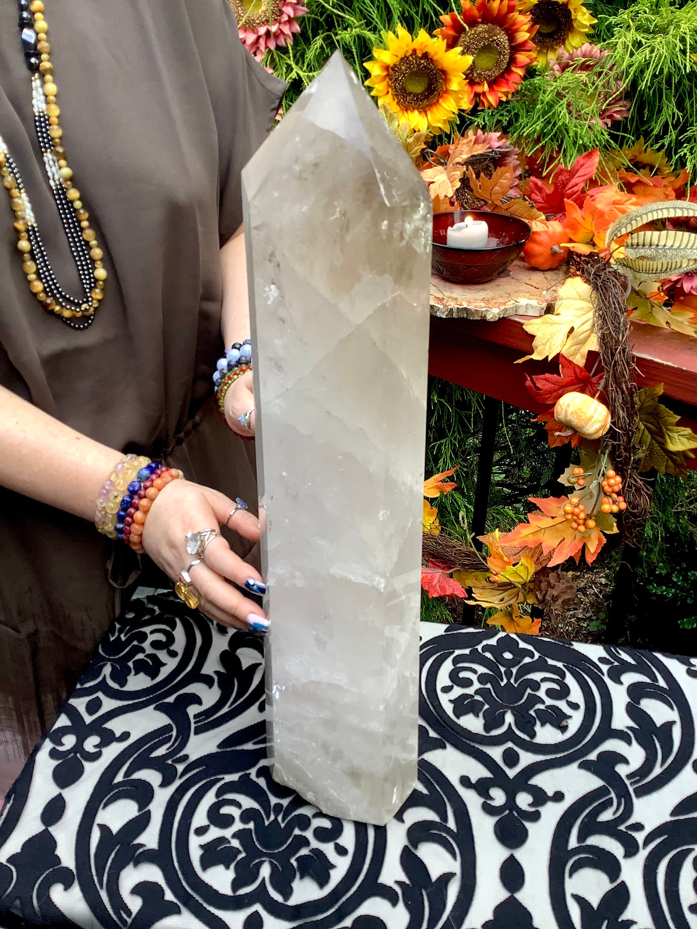 Quartz Crystal Large 25 Lb. Generator ~ 22 Tall ~ Sparkling Ultra Clear ...