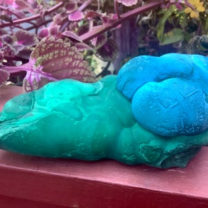 Botryoidal Malachite & Chrysocolla Crystal Cluster ~ 7" Long ~ Seafoam ...